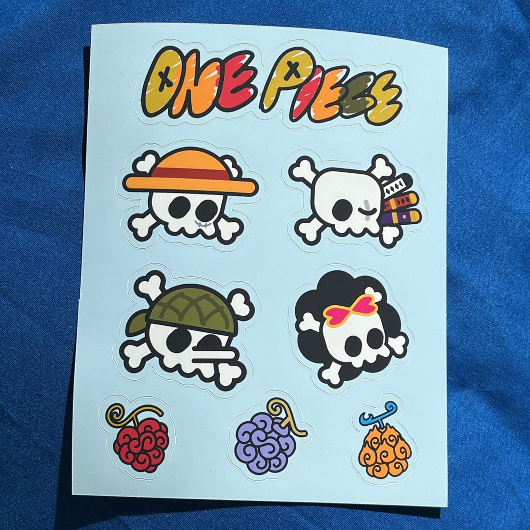 One Piece Pirate Crew Sticker Sheet - Etsy