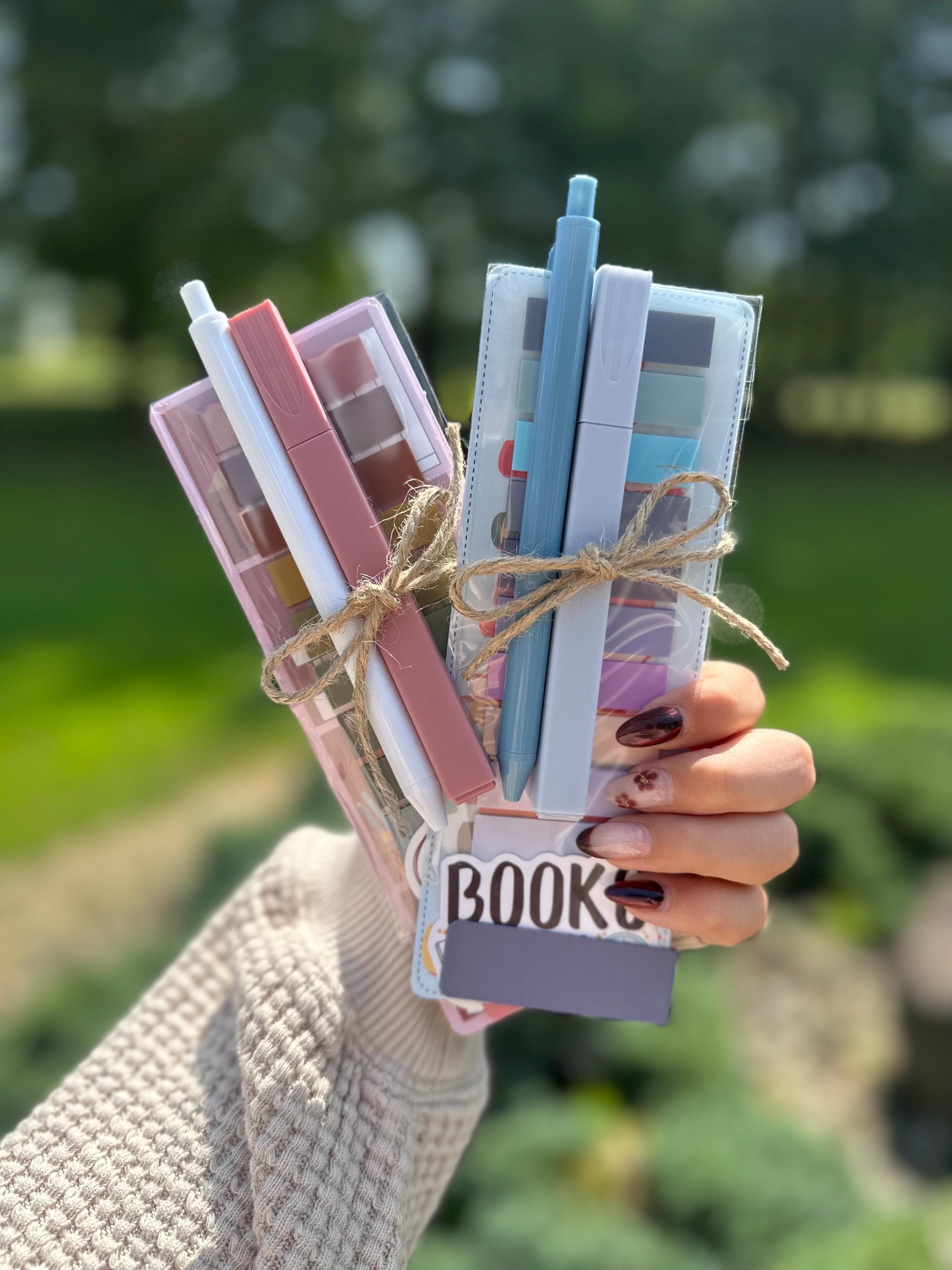 Book Annotation Kit: Tabs, Stickers, Pen, Highlighter, Bookmarks - Etsy
