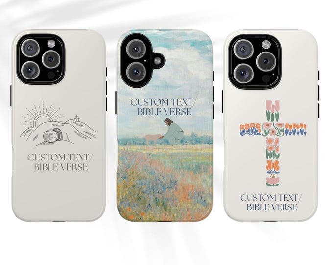 Custom Bible Verse Tough Phone Case: Christian Floral/shepherd ...
