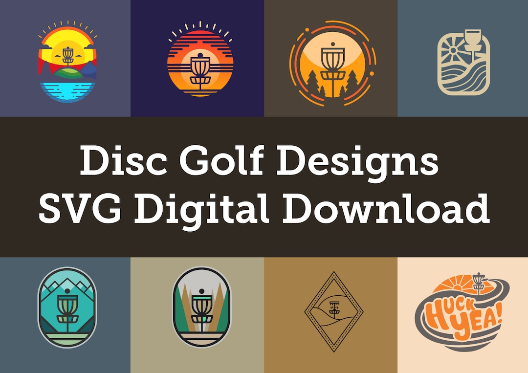 Disc Golf Designs SVG Bundle Digital Downloads | Disc Golf Commercial ...