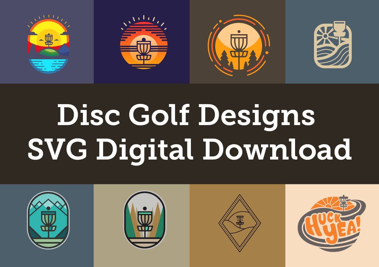 Disc Golf Designs SVG Bundle Digital Downloads | Disc Golf Commercial ...