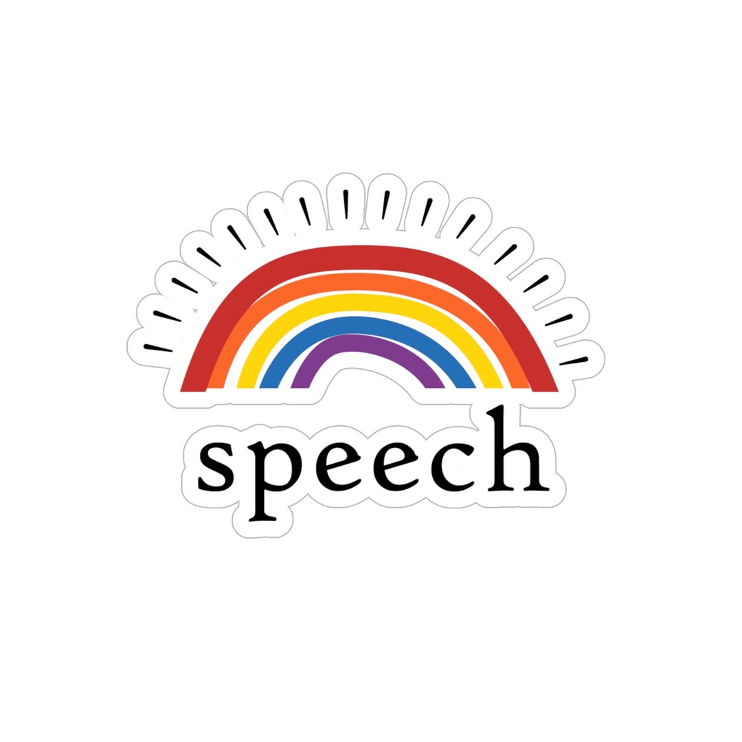 Speech Rainbow Graphic - Etsy