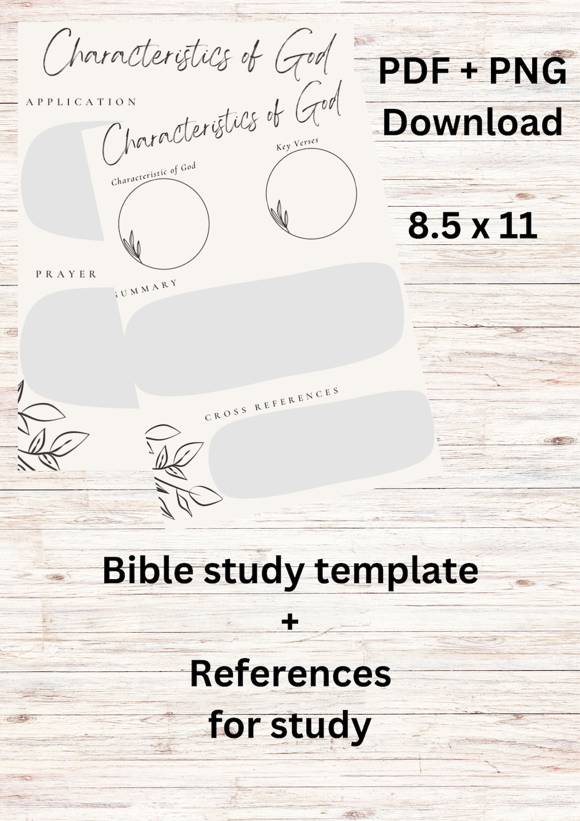 Characteristics of God Bible Study Printable (PNG, PDF) - Etsy