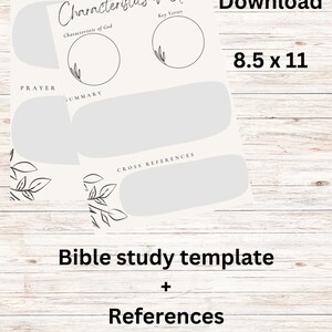 Characteristics of God Bible Study Printable (PNG, PDF) - Etsy
