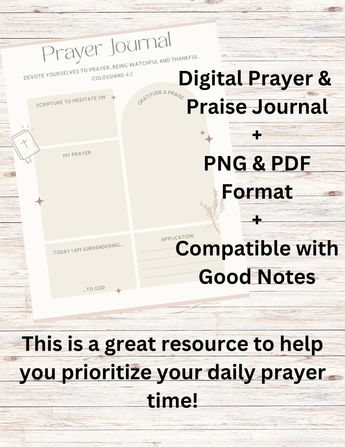 Prayer Journal//praise Journal//gratitude & Prayer Journal//daily ...