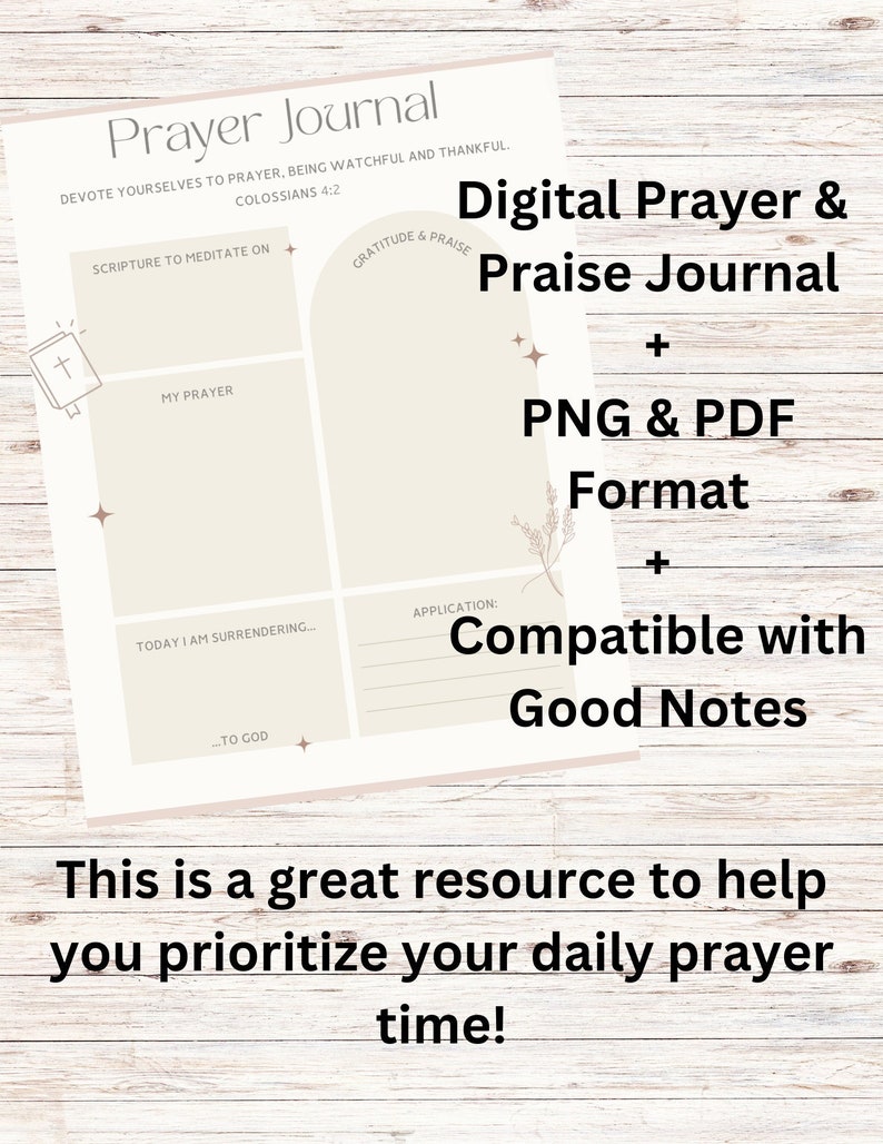 Prayer Journal//praise Journal//gratitude & Prayer Journal//daily ...