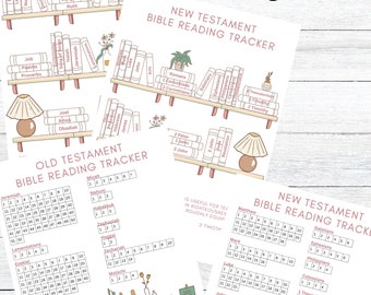 Bible Reading Tracker: Old & New Testament Checklist (digital Download ...