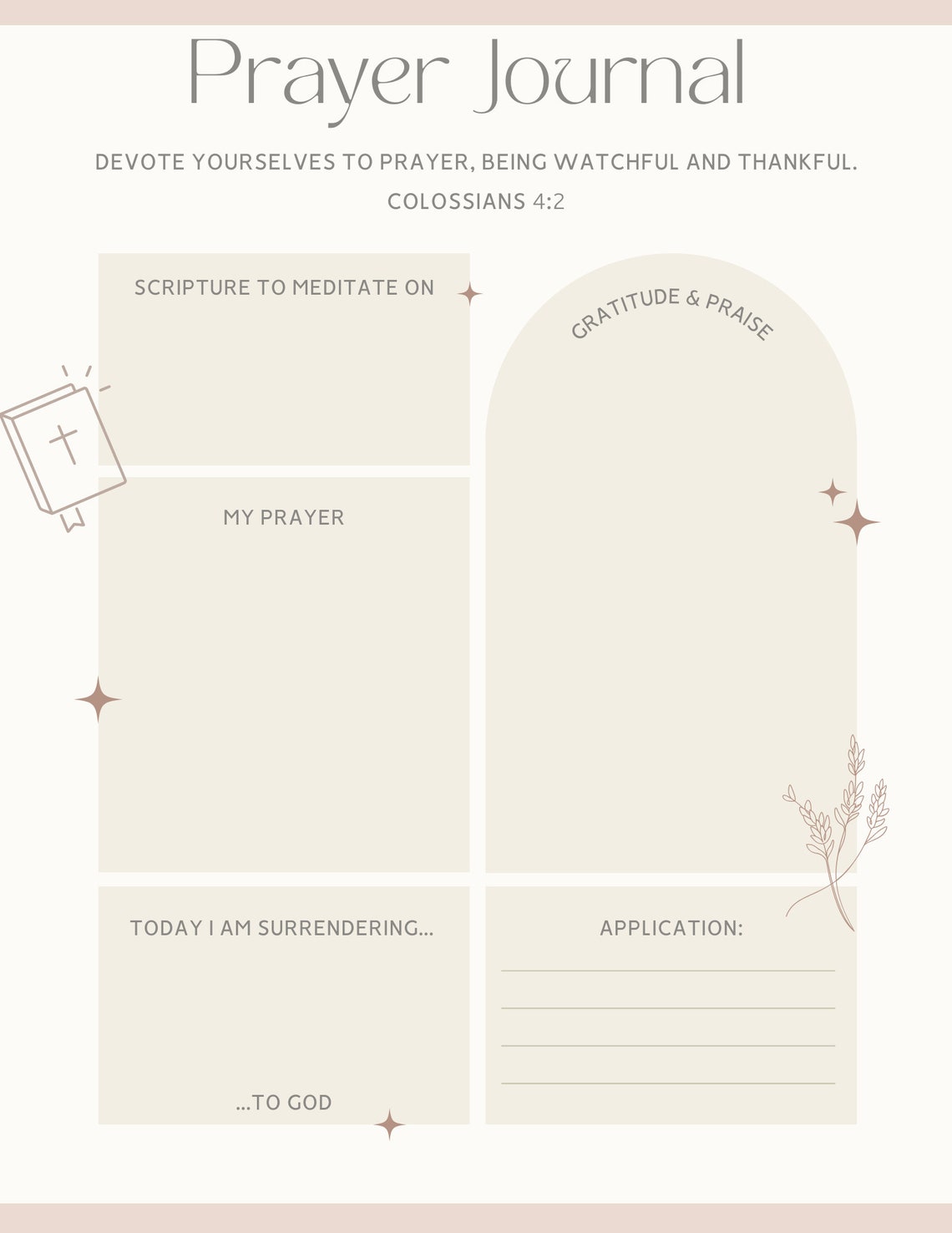 Prayer Journal//praise Journal//gratitude & Prayer Journal//daily ...