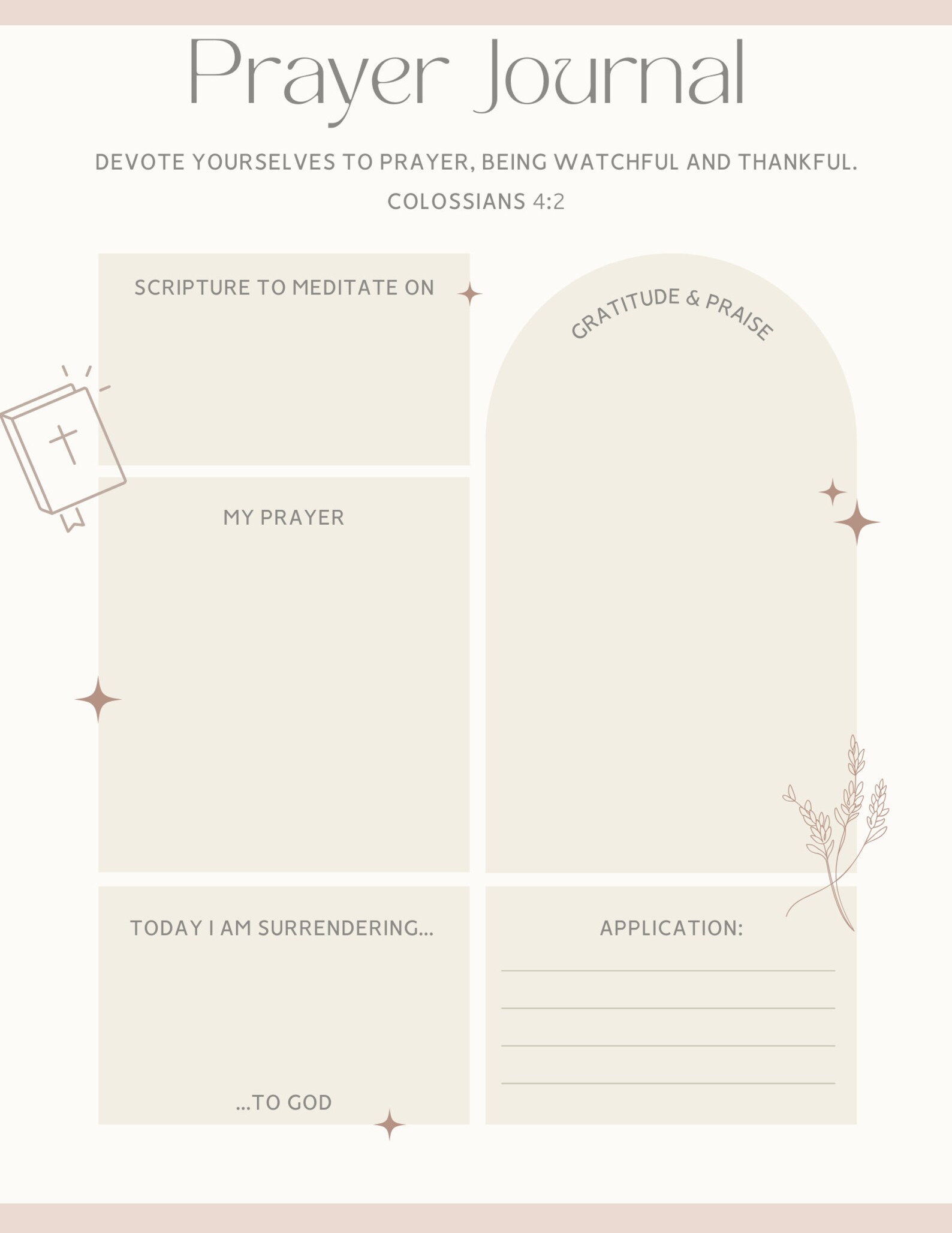 Prayer Journal//praise Journal//gratitude & Prayer Journal//daily ...