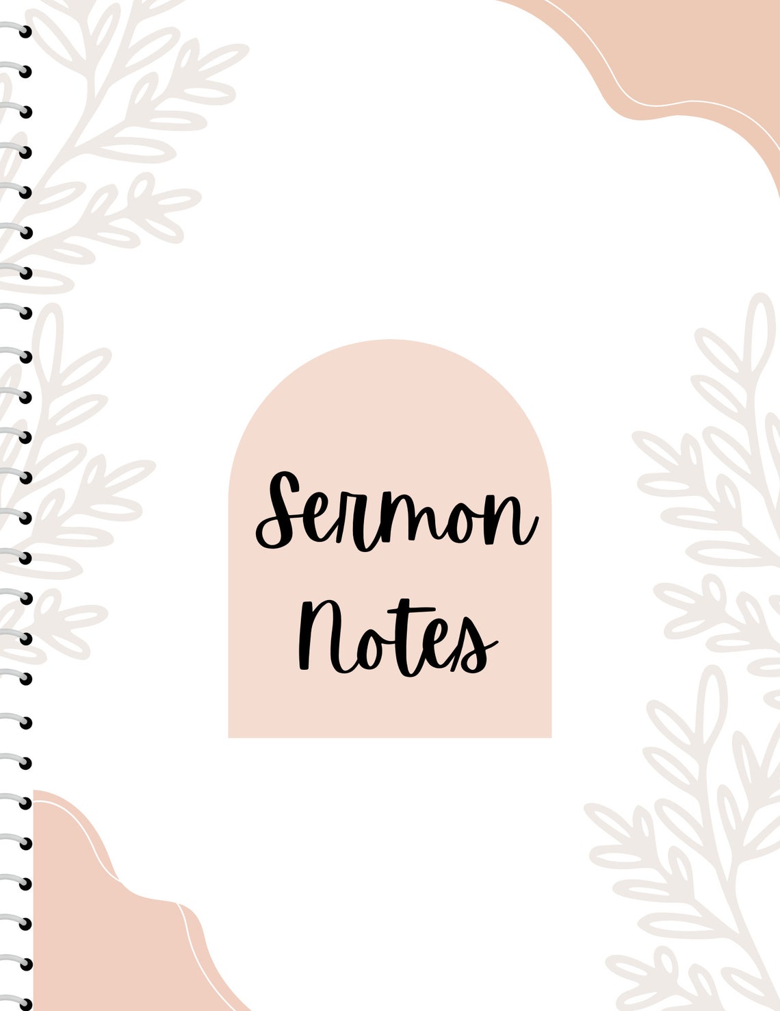 Digital Sermon Notes Journal//church Journal//digital Notebook//bible ...