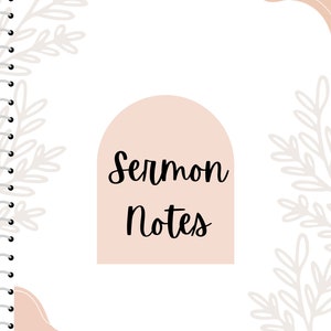 Digital Sermon Notes Journal//church Journal//digital Notebook//bible ...