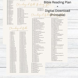 Chronological Bible Reading Plan: 365 Day Tracker (printable PDF) - Etsy