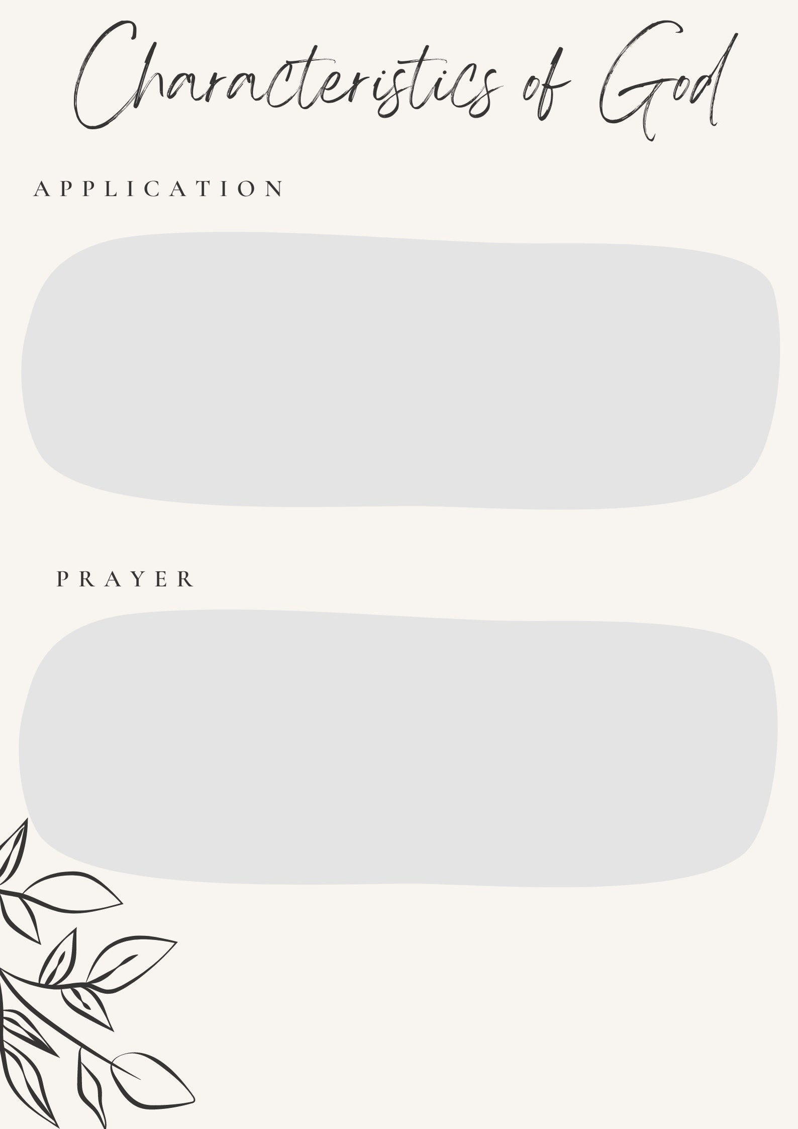 Characteristics of God Bible Study Printable (PNG, PDF) - Etsy
