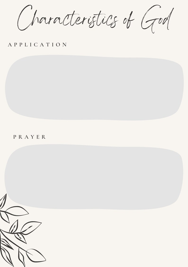Bible Study Printable//characteristics of God Bible Study//bible Study ...