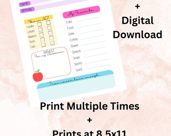 Teacher Favorites // Teacher Questionnaire // Teacher Survey // Teacher ...