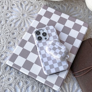 Handcrafted Checkered Style Cases for Ipad, Iphone, Airpods, and ...