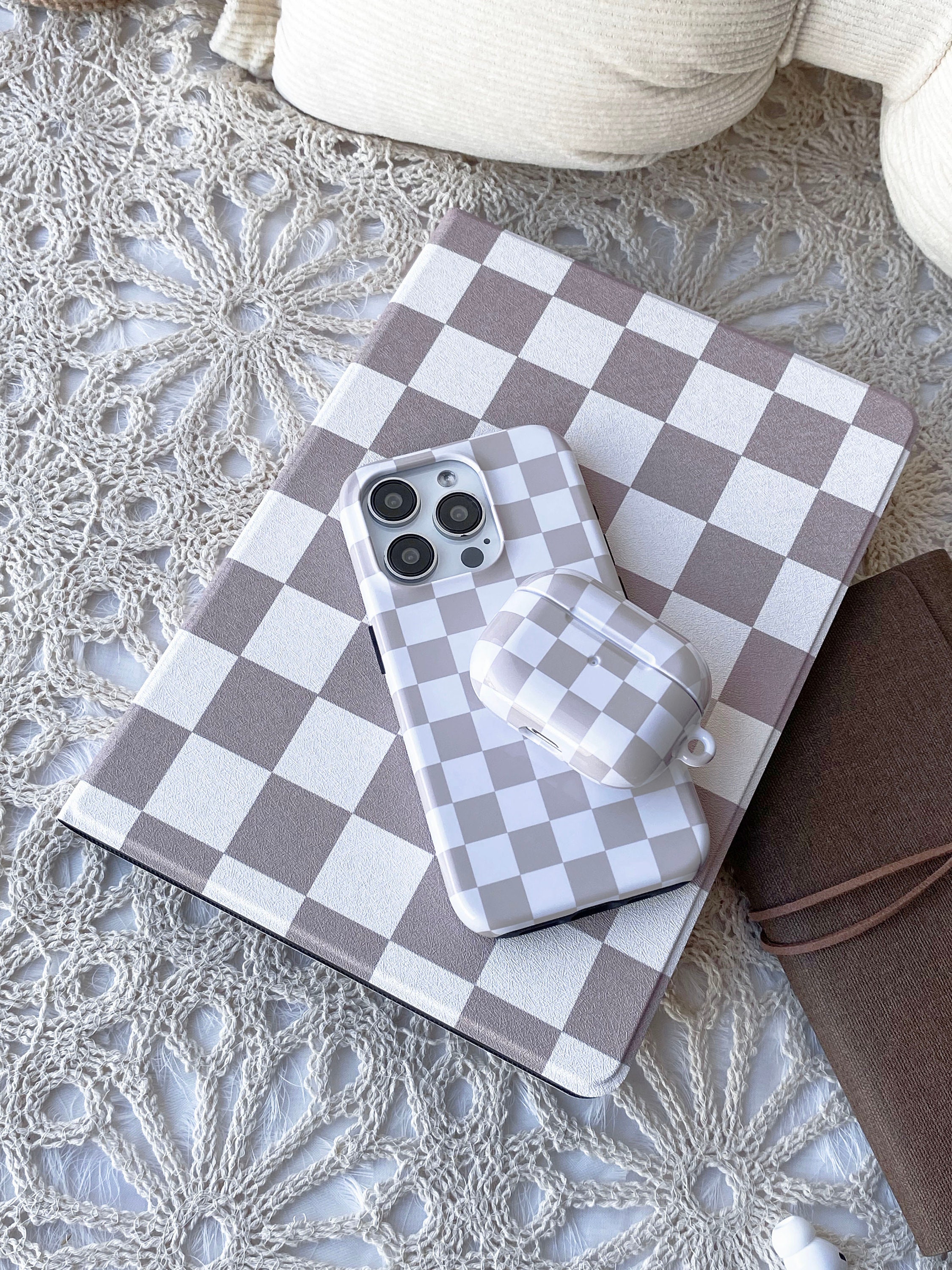 Handcrafted Checkered Style Cases for Ipad, Iphone, Airpods, and ...