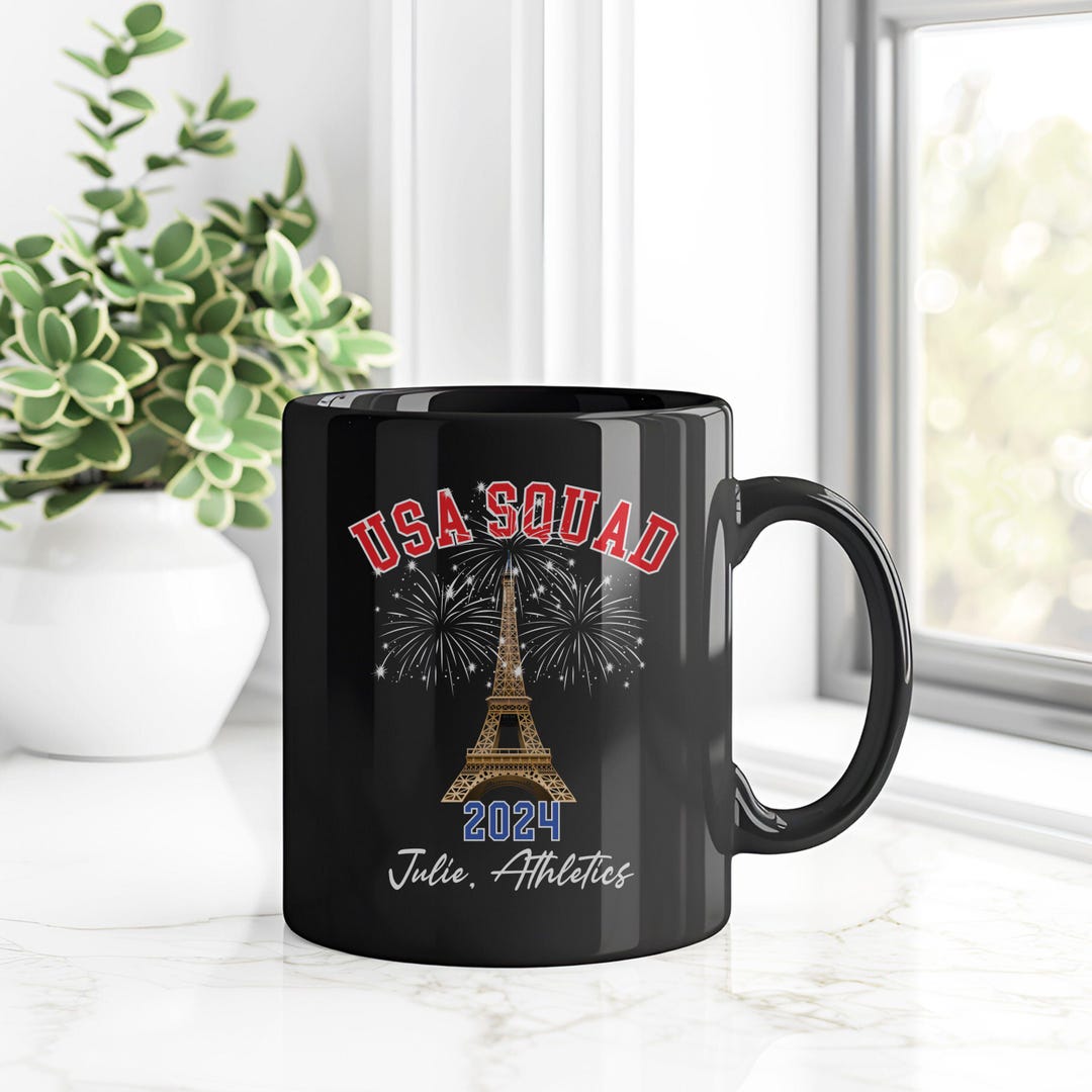 Custom Eiffel Tower Mug, Personalized Paris Games Mug, Summer Games ...