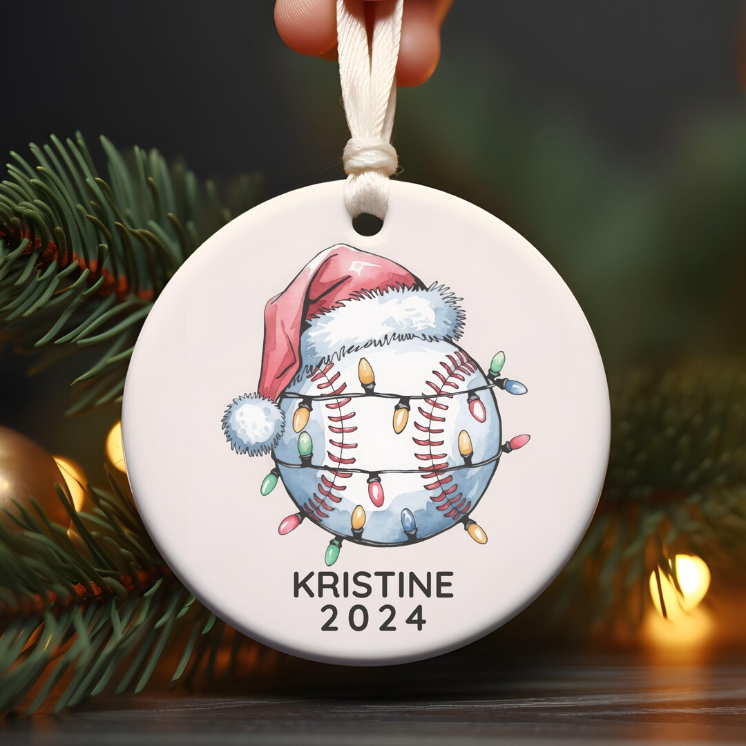 Custom Baseball Christmas Ornament, Baseball Gift, Baseball Mom Gift ...