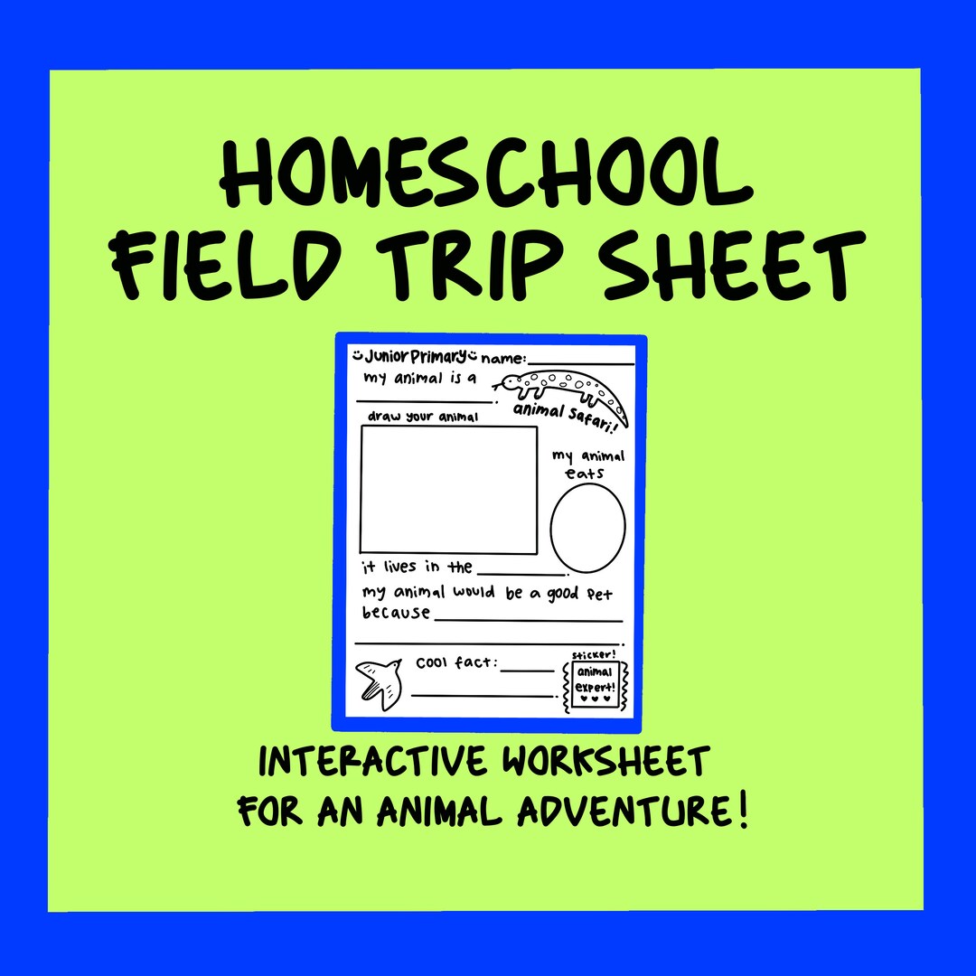 Homeschool Fieldtrip Printable Worksheet - Zoo or Pet Shop Field Trip ...