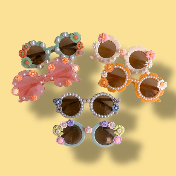 Flower Sunglasses - Etsy