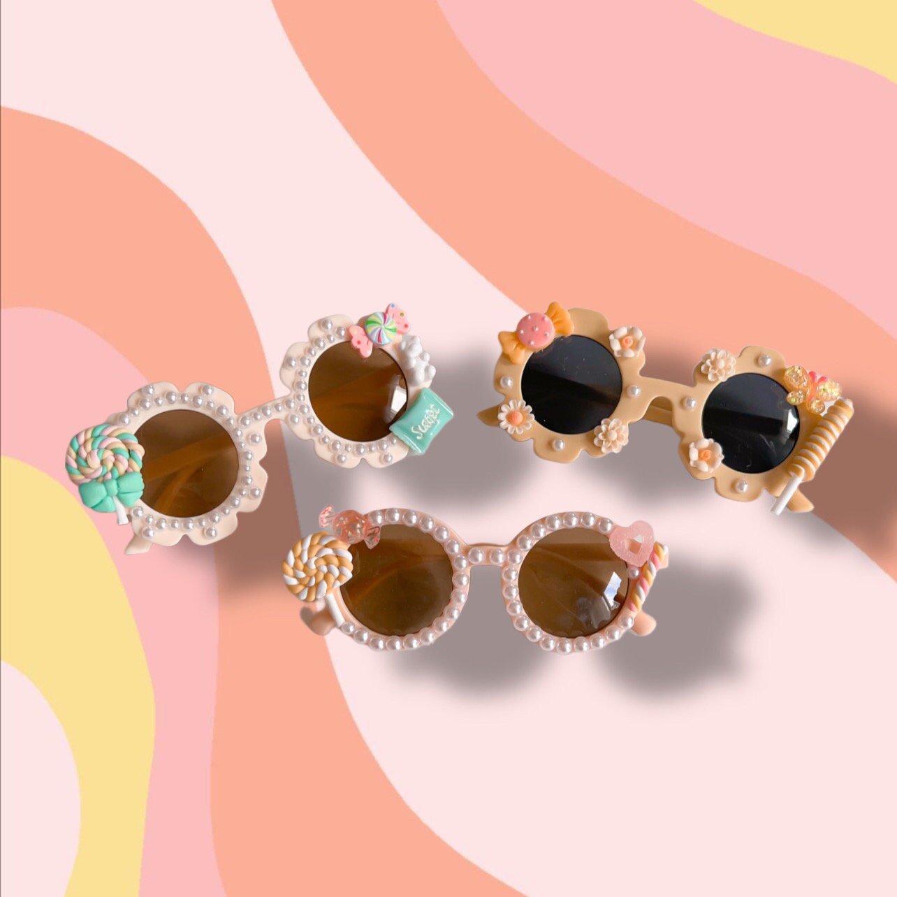 Candy Sunglasses for Kids, Daisy Glasses, Toddler Glasses, Custom ...