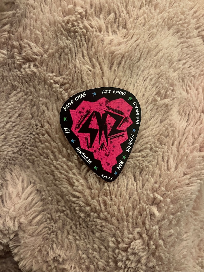 Stray Kids Rockstar Sticker || Guitar Pick Sticker || Kpop Merch - Etsy