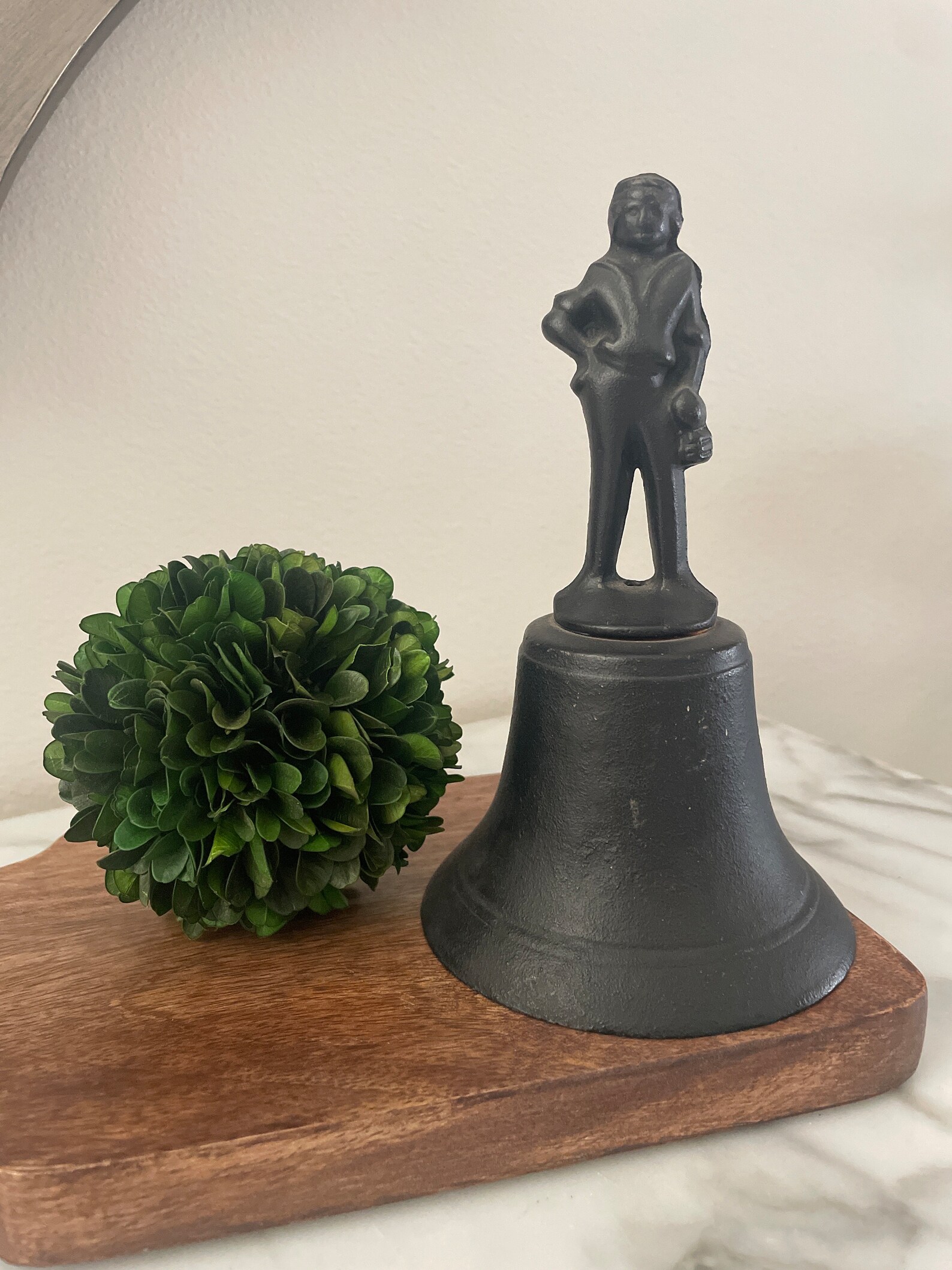 Vintage Cast Iron Bell With Colonial Man Figure - Etsy