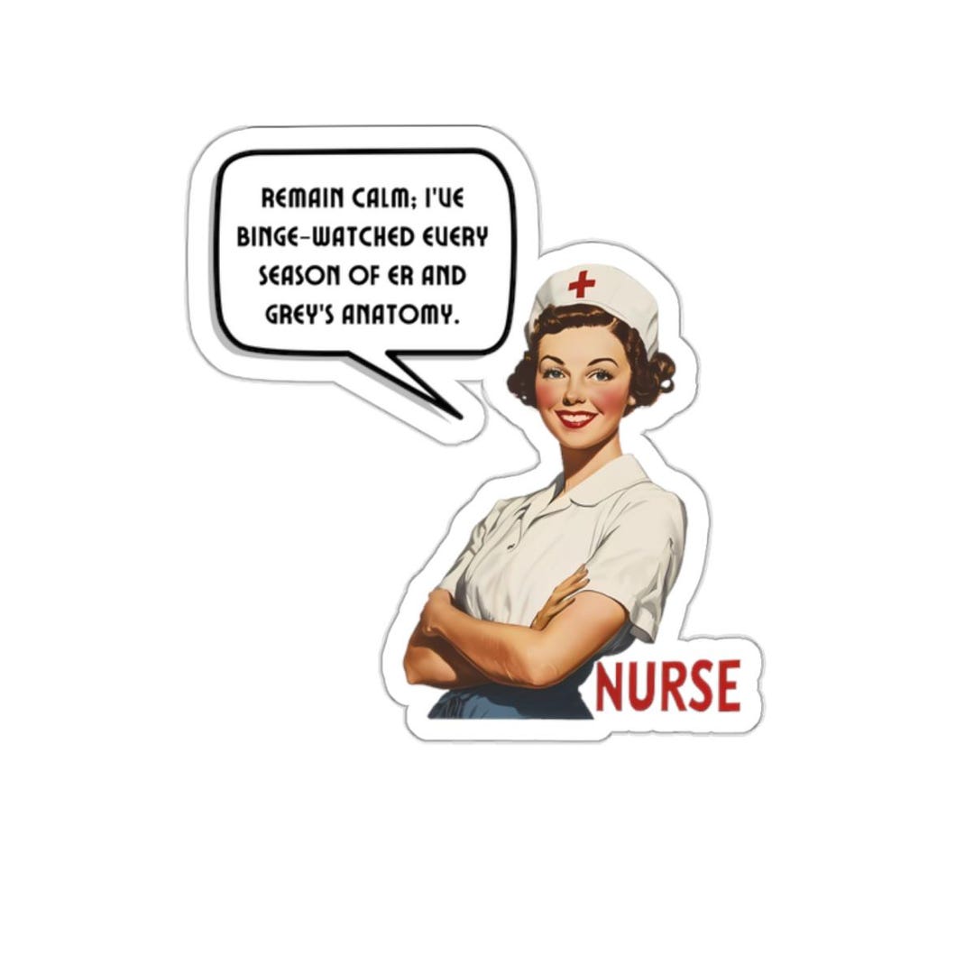 Funny Nurse Humor Kiss Cut Stickers - Gift for RN, Medical Sticker ...