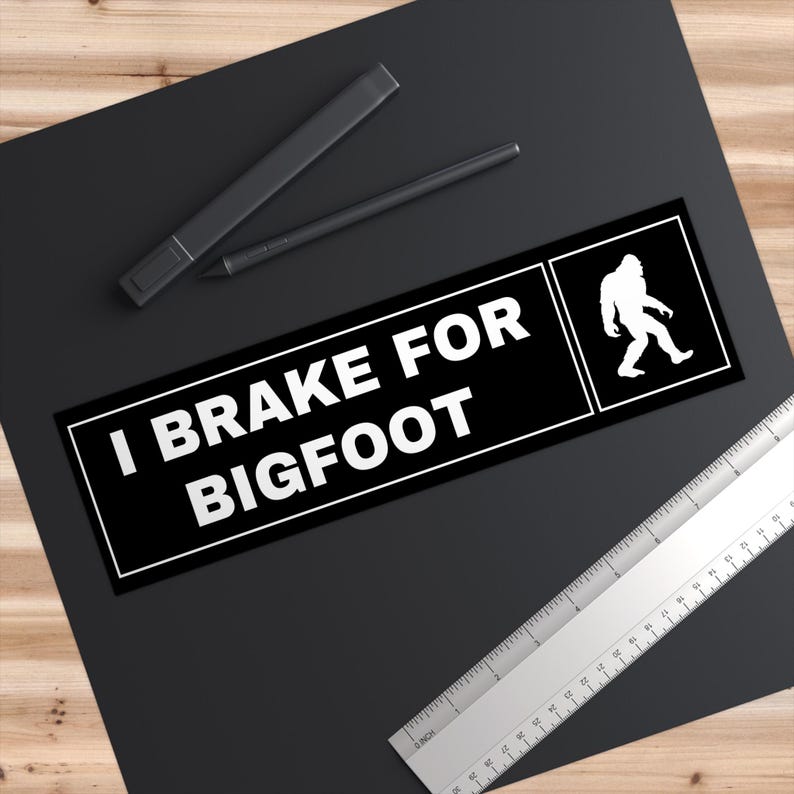 Bigfoot Bumper Sticker - Funny Car Decal for Cryptid Enthusiasts ...