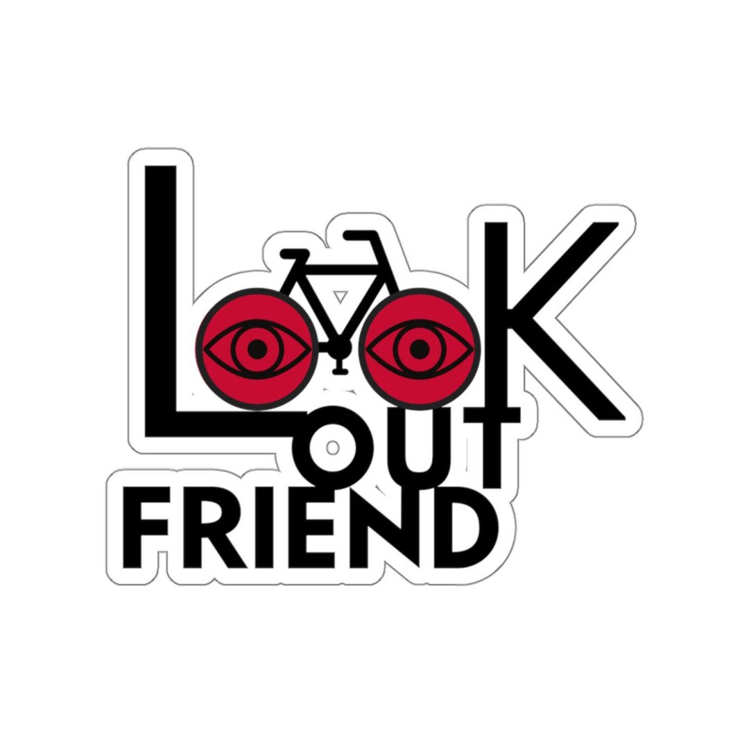 Bicycle Safety Die-cut Stickers, Look Out Friend Sticker, Bike Helmet ...
