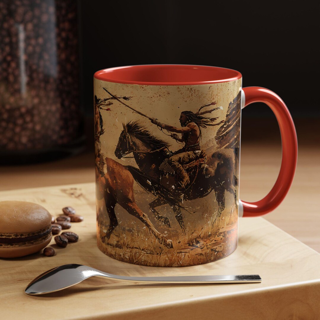 Native American Horseback Coffee Mug: Southwest Tribal Design - Etsy