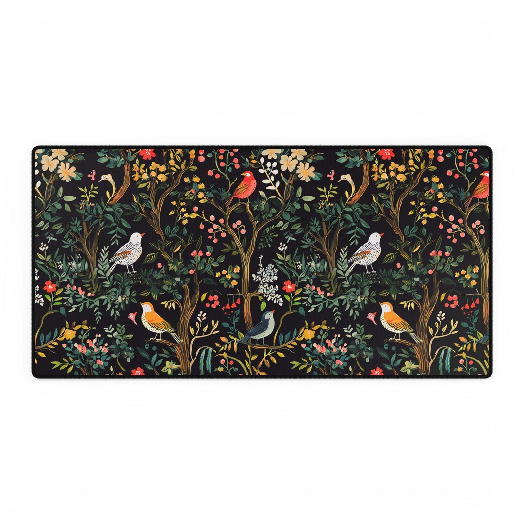 Whimsical Forest Animals Desk Mat: Colorful Jungle Mouse Pad - Etsy