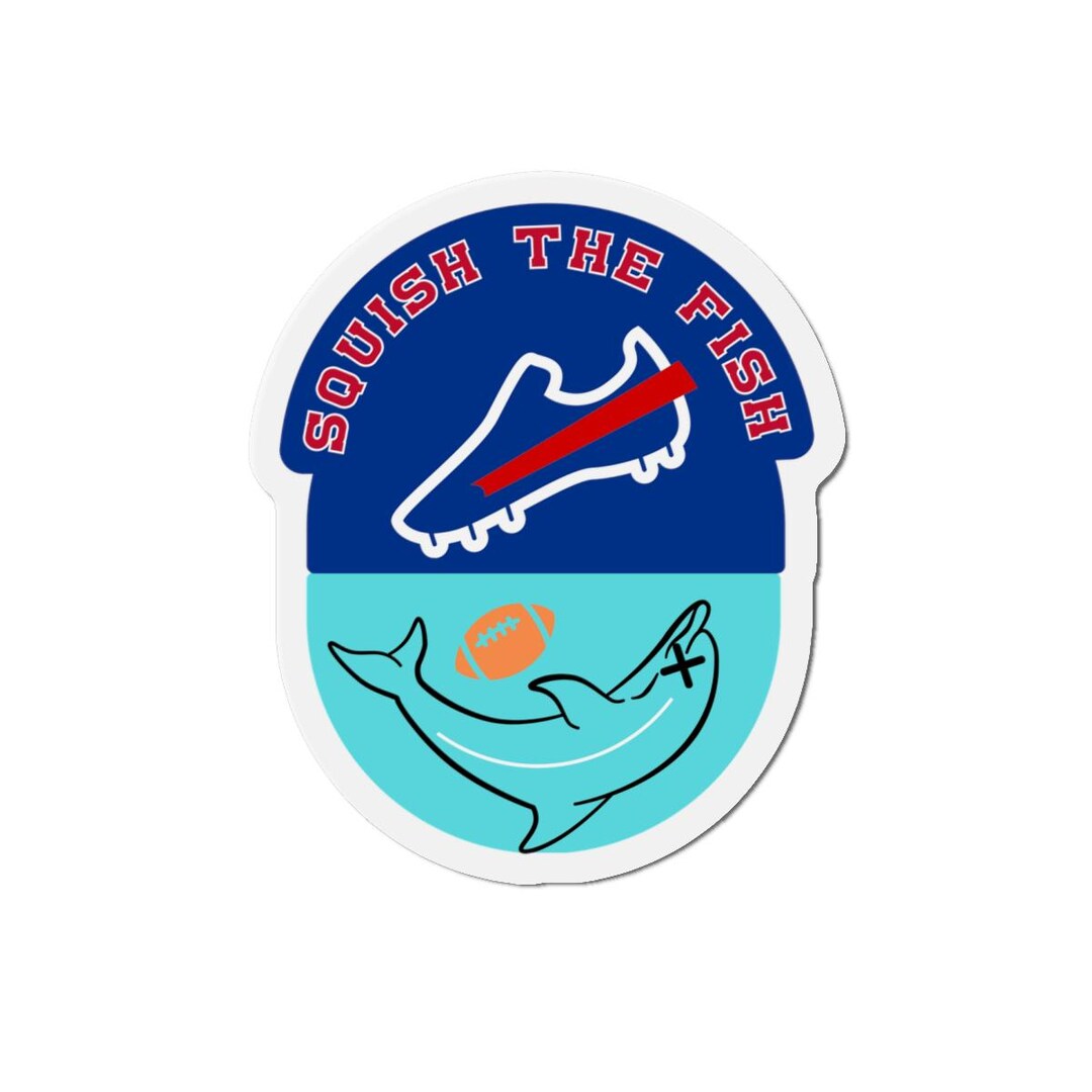 Die-cut Magnet, Buffalo Bills Football Squish the Fish Miami Dolphins ...