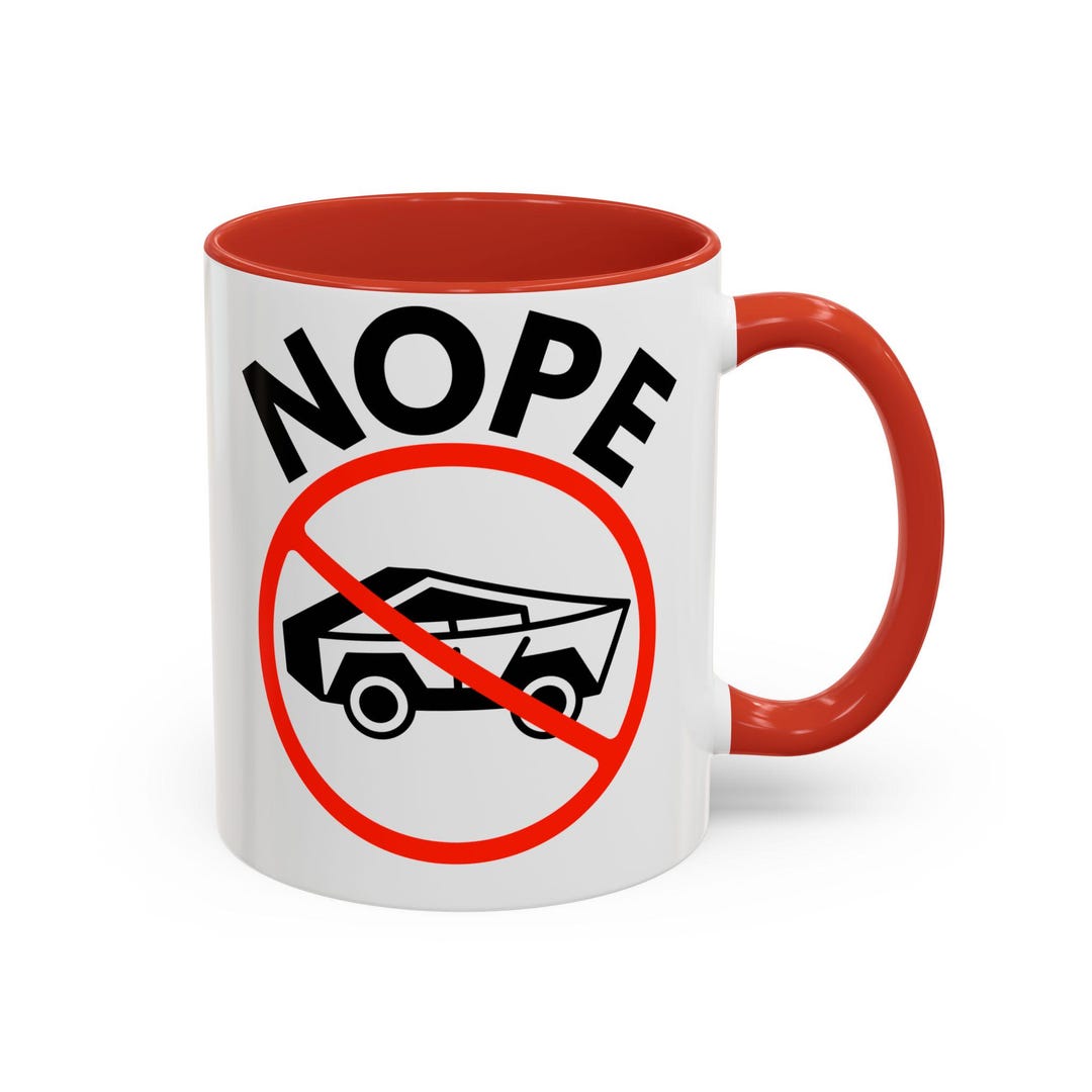 Cybertruck Anti-cybertruck Coffee Mug, Satire Novelty Tea Cup, Tesla ...