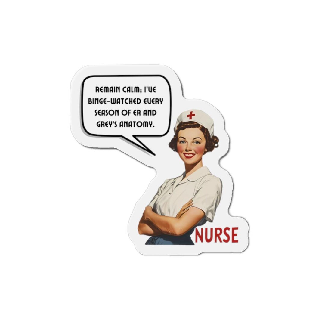 Funny Nurse Magnet: Binge-watched ER & Grey's Anatomy - Etsy