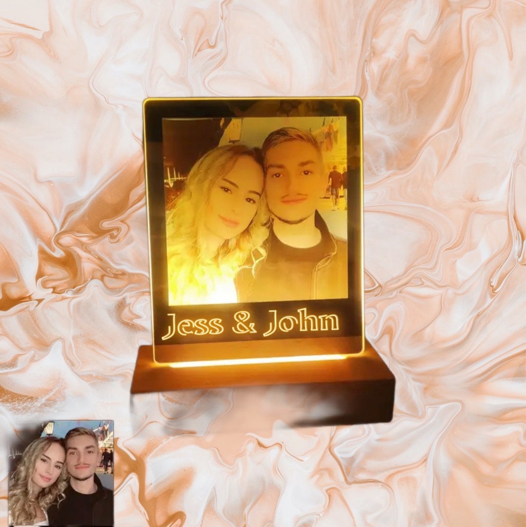 Personalized Night Light With Custom Photo, LED Lamp for Bedroom ...