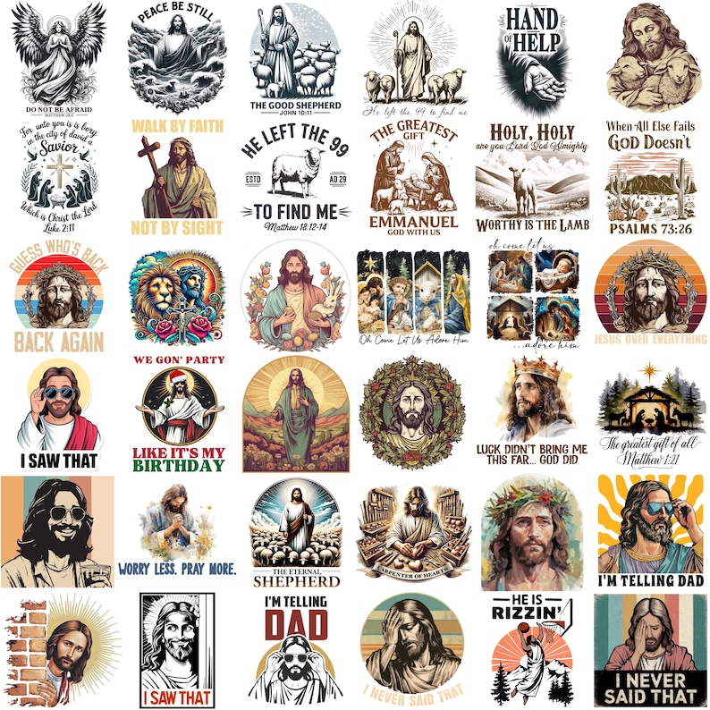 Christian PNG Bundle, Jesus, Cross, Faith Quotes (800+ Files) - Etsy Canada