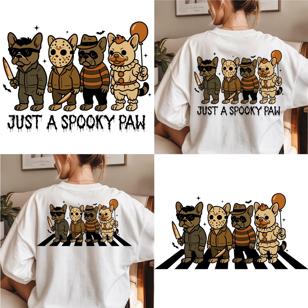 Spooky French Bulldog Halloween PNG: Horror Movie Costumes (commercial ...