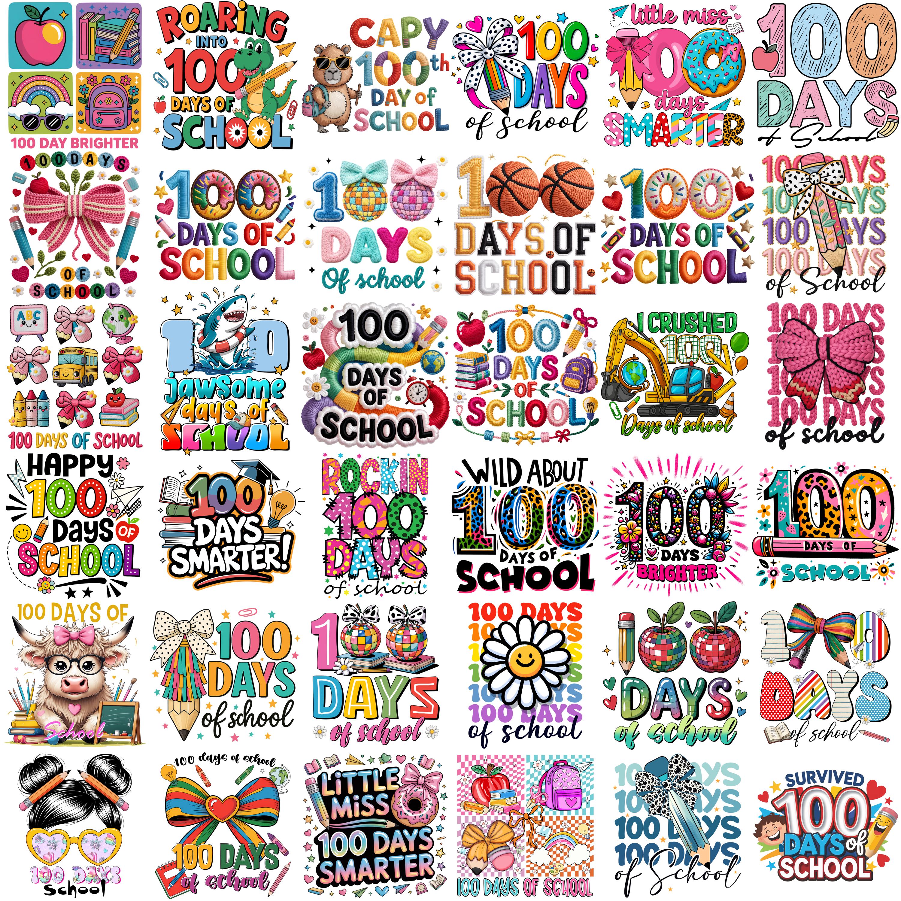 300+ 100 Days of School Png Bundle, 100th Day of School Clipart ...