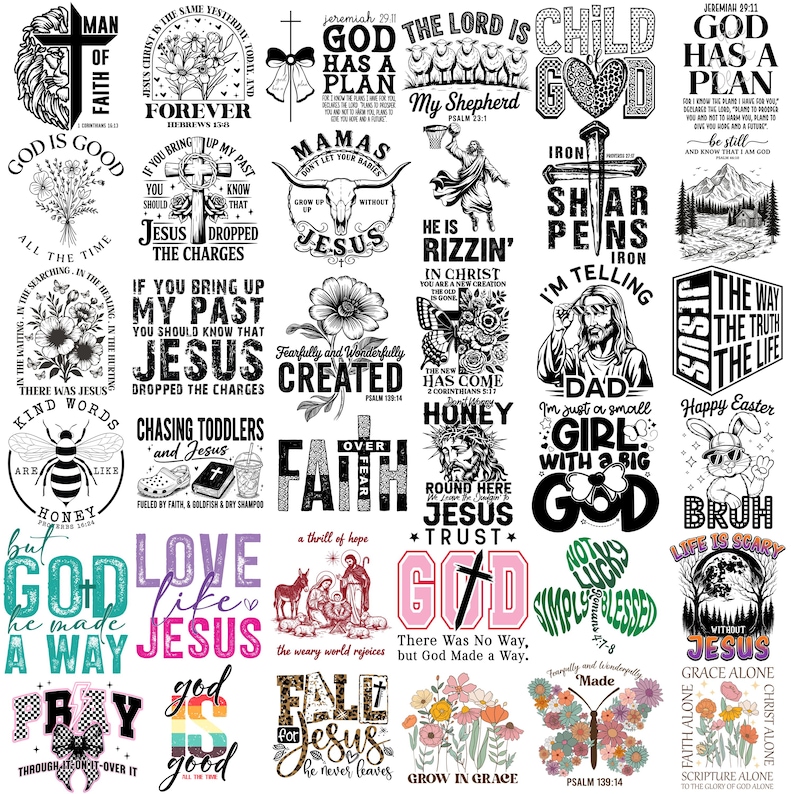 Christian PNG Mega Bundle, Faith Based Clipart (digital Download) - Etsy
