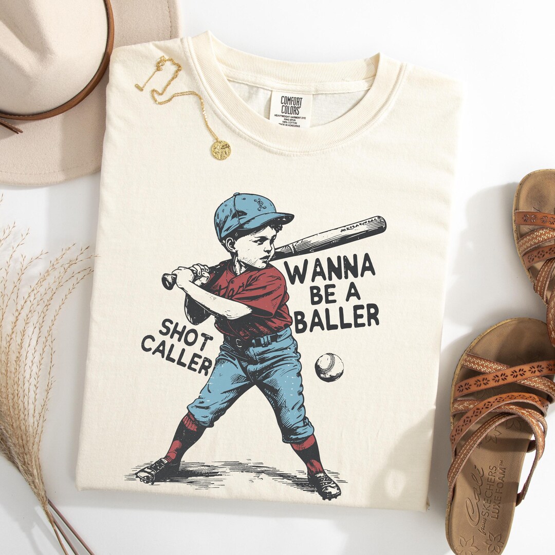 Wanna Be a Baller Shot Caller Shirt, Retro Baseball Shirt, Baseball Boy ...