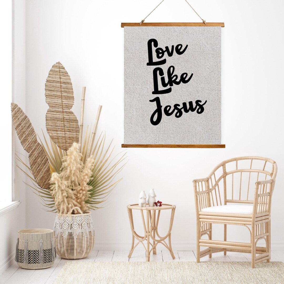 Love Like Jesus Wall Art Home Decor Tapestry Scripture Home Decor ...