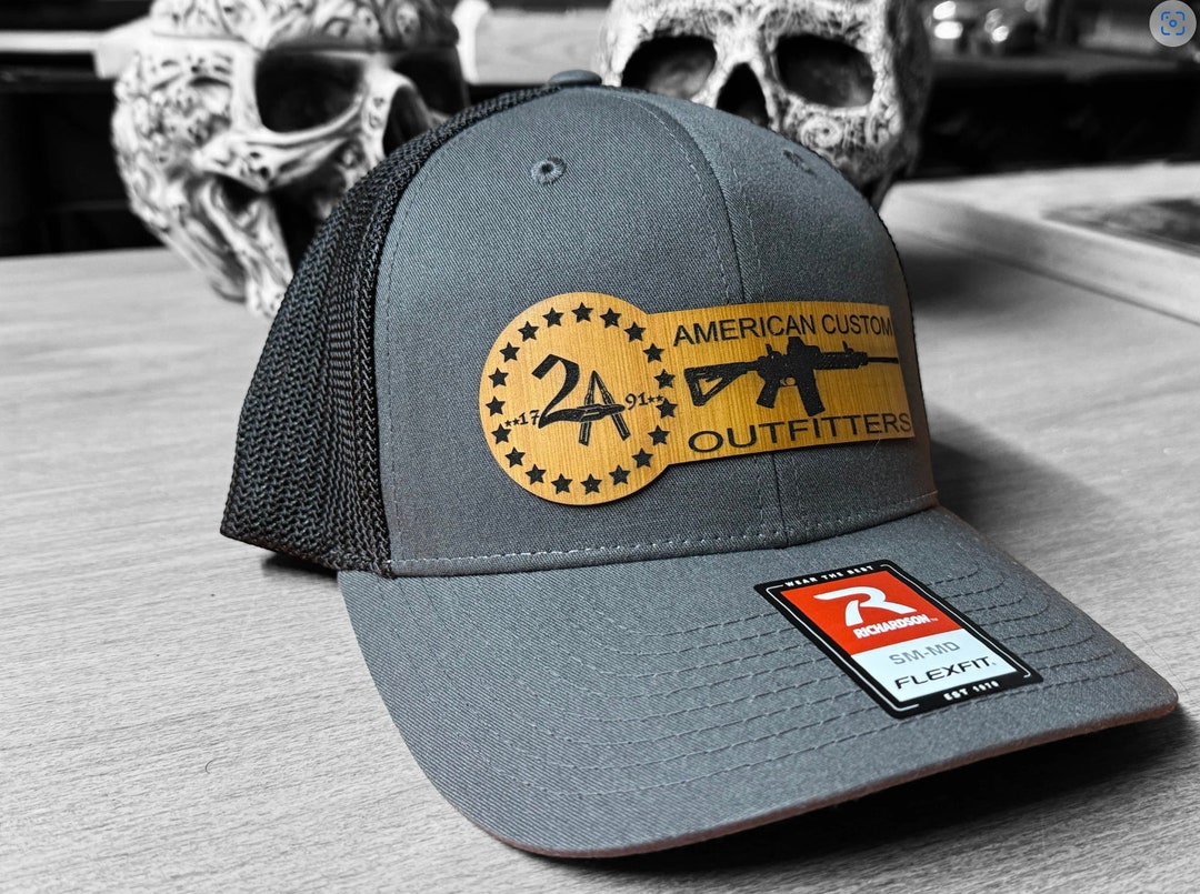 2A Leatherette Patch Hat - Custom Richardson Flexfit Hat - Etsy