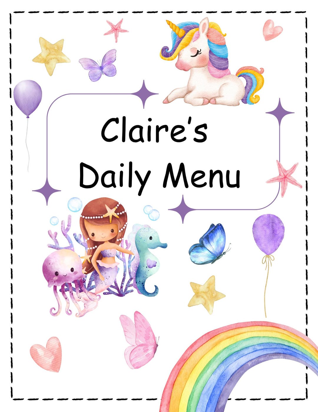 Pre-k Learning Menu Printables - Etsy