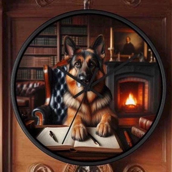 German Shepherd Wall Clock