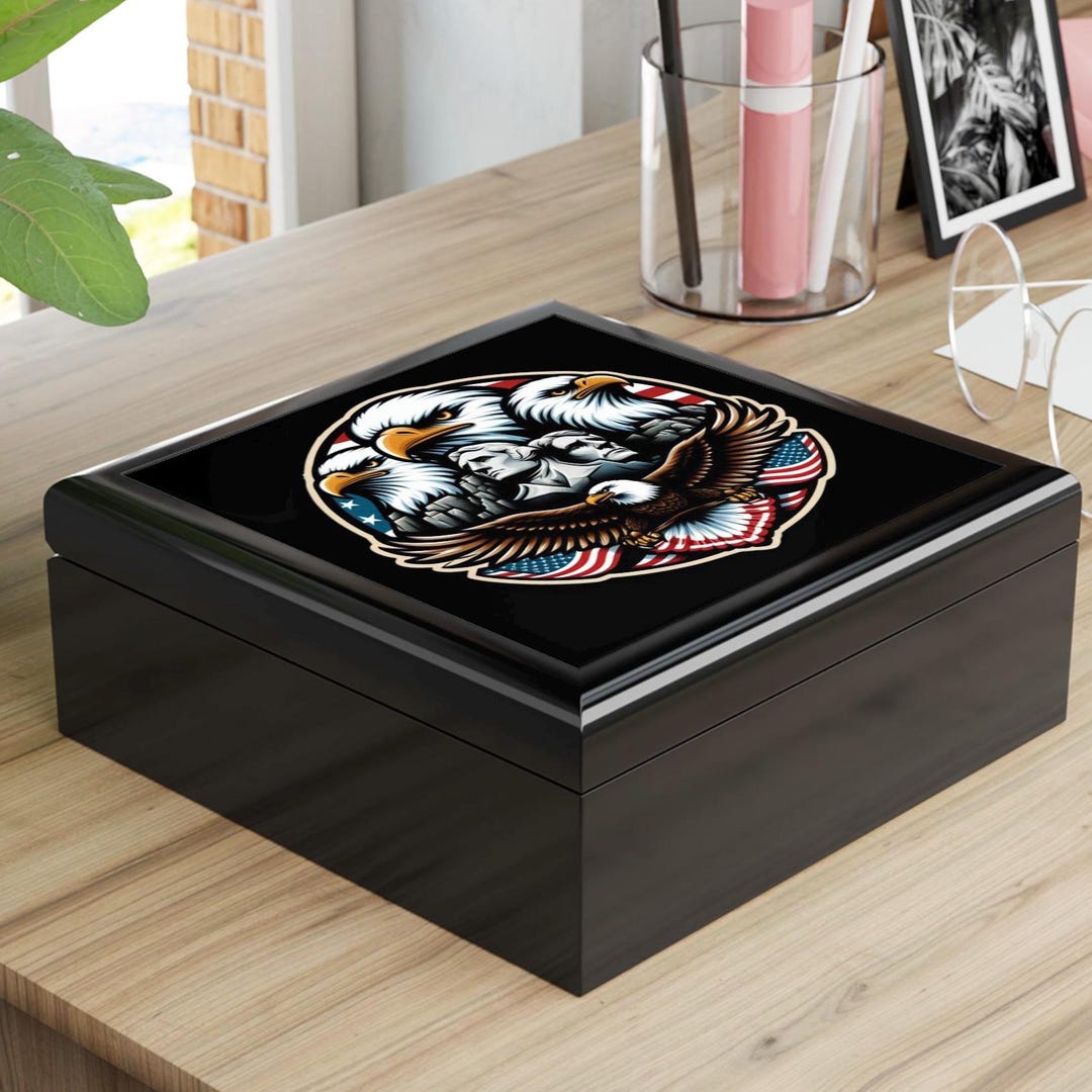 Patriotic Eagle Trinket Box: American Pride Keepsake Storage and ...