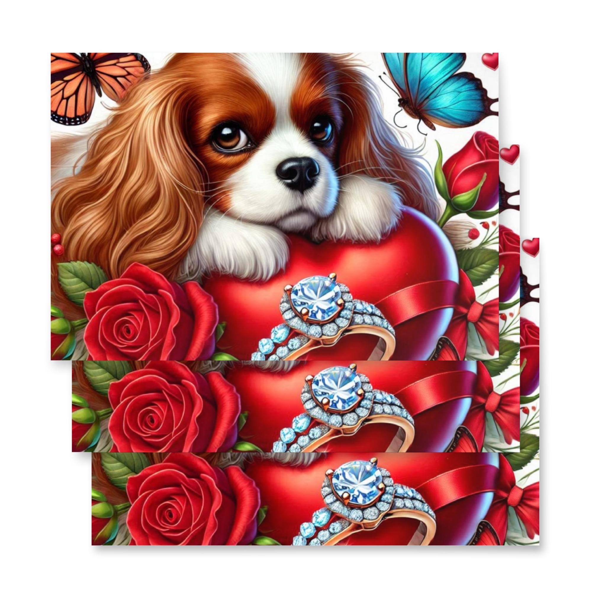 Cavalier King Charles Spaniel Dog Wrapping Paper Gift Sheets - Etsy