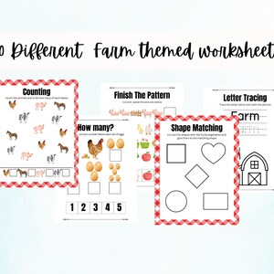 Farm Preschool Activity Bundle: Toddler Learning Printables (PDF) - Etsy