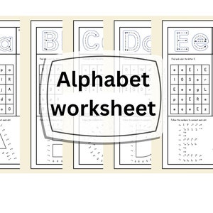 Alphabet Games Worksheet for Kids Digital / Alphabet Tracing Cards ...
